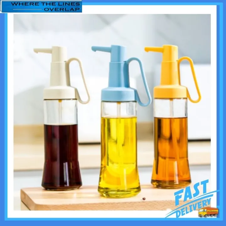 500ml Oil Bottle Dispenser w Pump Condiments Dispenser Liquid ...
