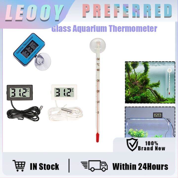 1M Wire with Probe/Fish Tank Glass Temperature Aquarium LCD Digital ...