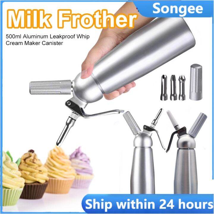 500ML Whipped Cream Dispenser Kitchen Cream Whipper Cream Foaming Gun ...
