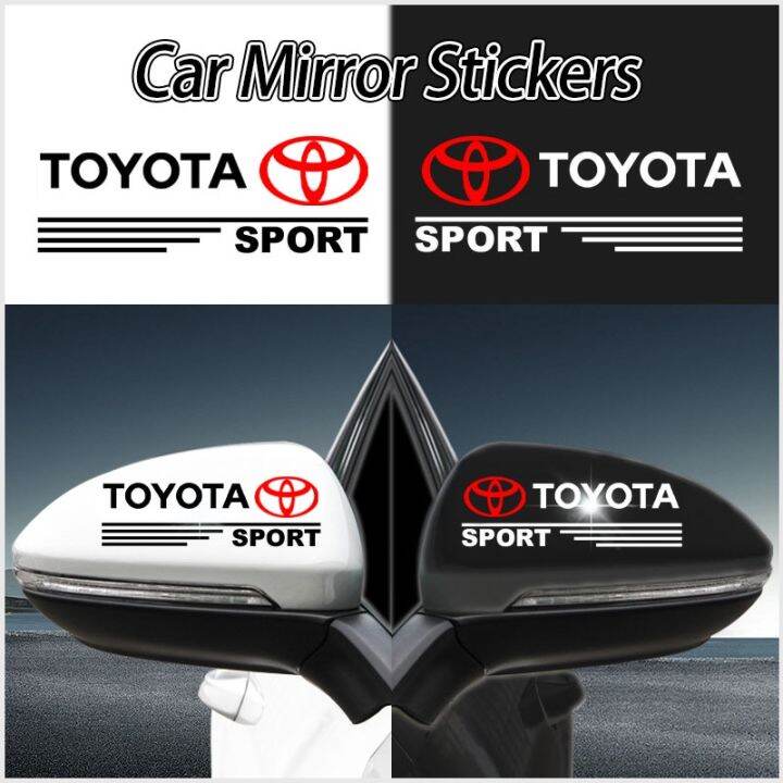 Toyota Anti-Scratch Decorative Stickers for Car Rearview Mirror Car ...