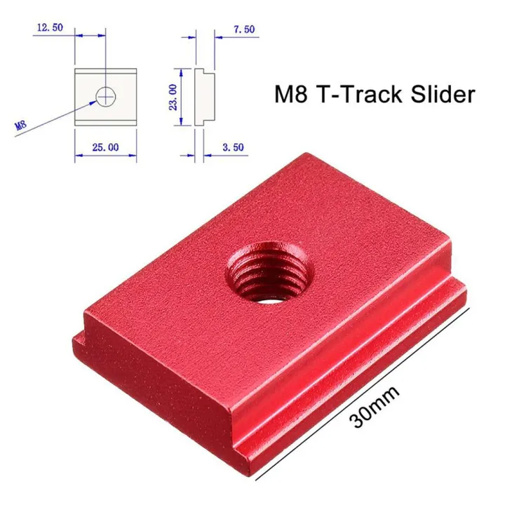 Brand New T-track Slider Woodworking Aluminum Alloy M6 M8 Universal 1PC ...