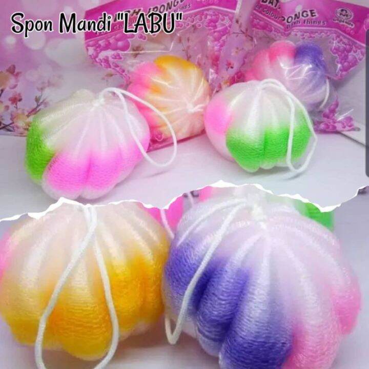 Spon Mandi - Bath Sponge - Shower Puff - Alat Mandi Penggosok Badan ...