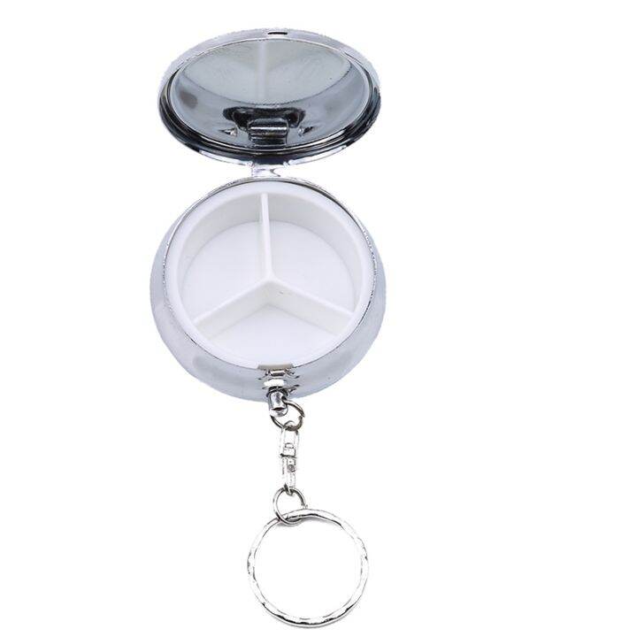 Portable Mini Small 3 Grids Pill Cutter Splitter Divide Storage Case ...