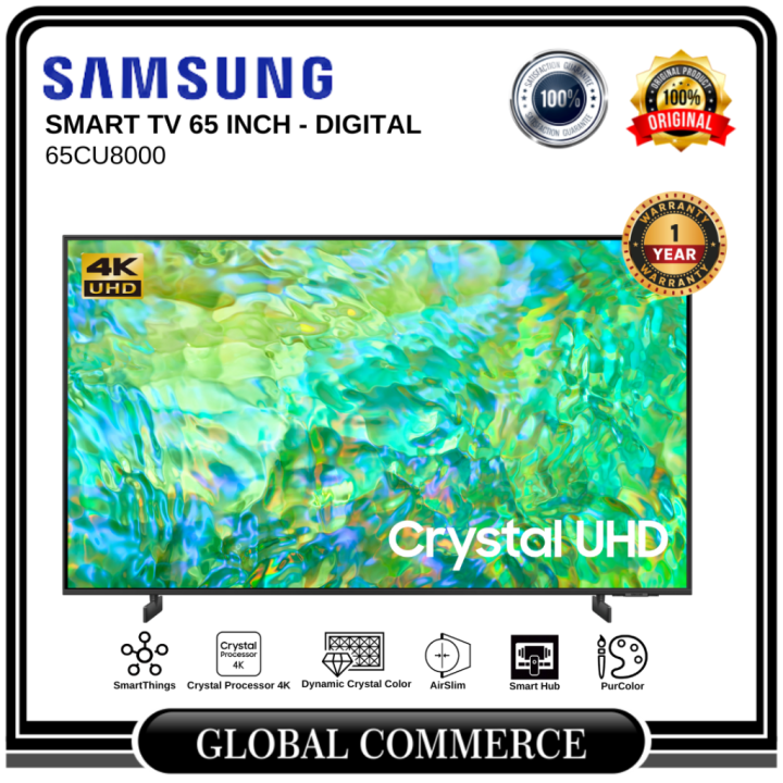 Samsung 65CU8000 Crystal 4K UHD SMART TV 65 Inch UA65CU8000KXXD ...