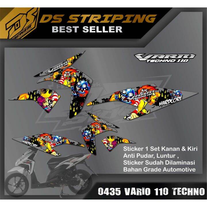 0435 Stiker Striping Lis Variasi Vario 110 Techno Sticker Stitch ...