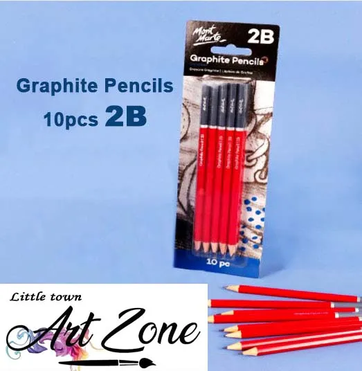 Mont marte Graphite pencils Sketch Pencil Set Wooden Student Pencil 2B signature | Lazada PH