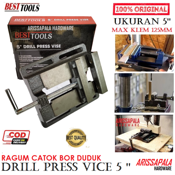 BESTTOOLS RAGUM CATOK 5 INCH TANGGEM BOR DUDUK KLEM BOR DRILL PRESS ...
