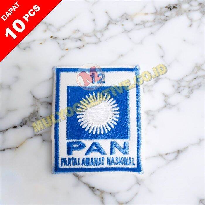 Bordir Bet Partai PAN Emblem Patch Bordir Logo Baru Partai Amanat ...