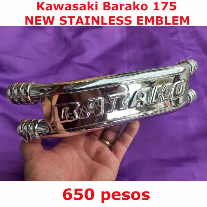 Valdez, KAWASAKI BARAKO 175 , New Stainless Emblem with BARAKO LOGO ...