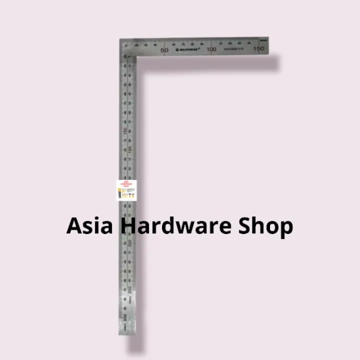 Penggaris Siku L Stainless 30 x 15 cm MAXPOWER Siku Tukang 6" Inch | Lazada Indonesia