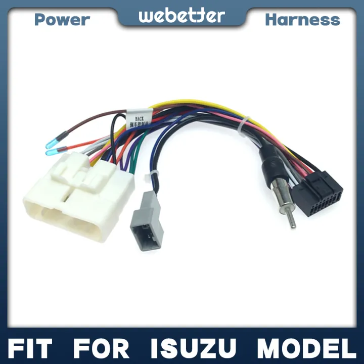 WeBetter Car 16-Pin Android Wire Harness Power Cable Socket Cord ...