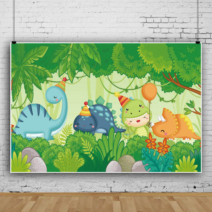 （HOT)Yeele Cartoon Baby Dinosaur Birthday Jungle Portrait Party Decor ...
