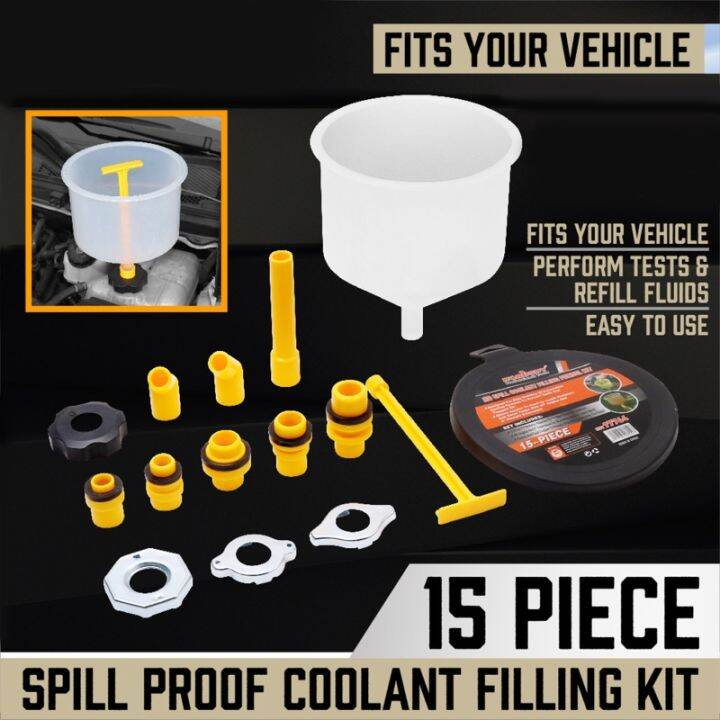 No-Spill Coolant Funnel Kit, Near Universal Fitment, Translucent, 15 ...