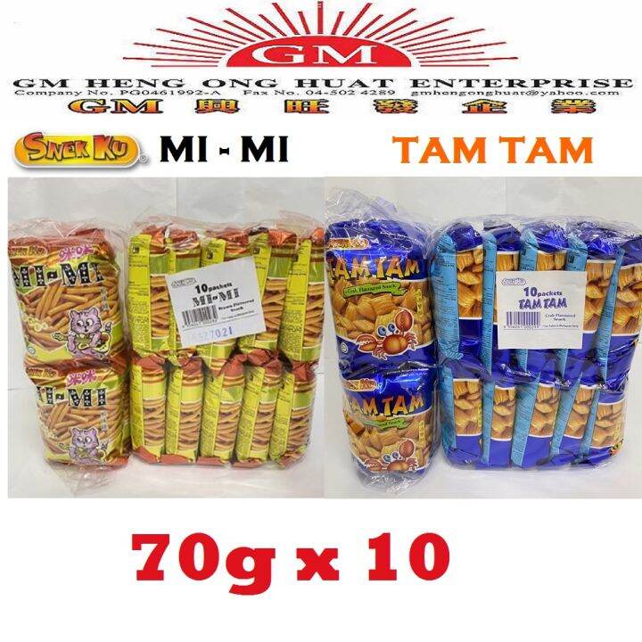 Snek Ku MIMI / TAM TAM Snacks 70G x 10s | Lazada