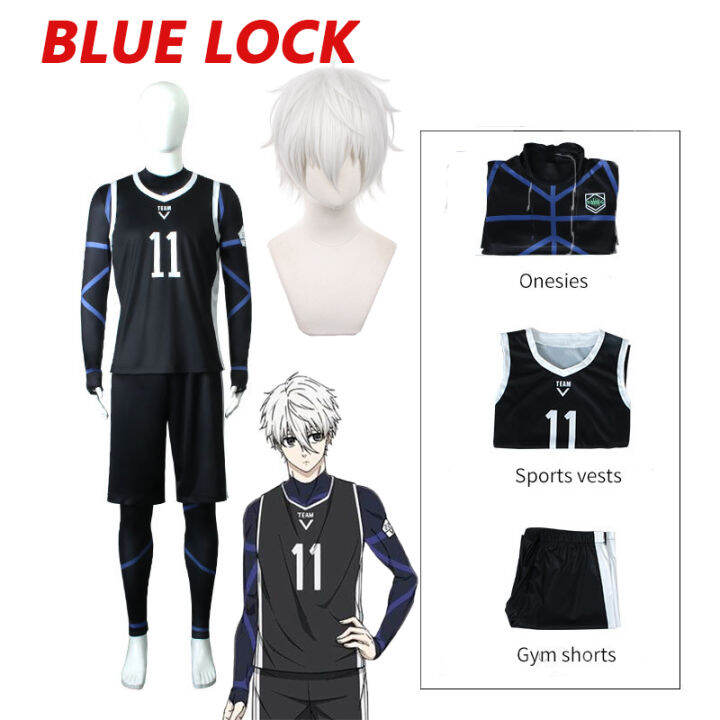 Anime Blue Lock Nagi Seishiro Cosplay Costume Jersey Jumpsuit Shorts ...
