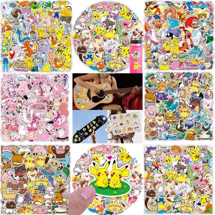 50Pcs Pokémon Graffiti Waterproof Sticker Pikachu DIY Stickers For ...