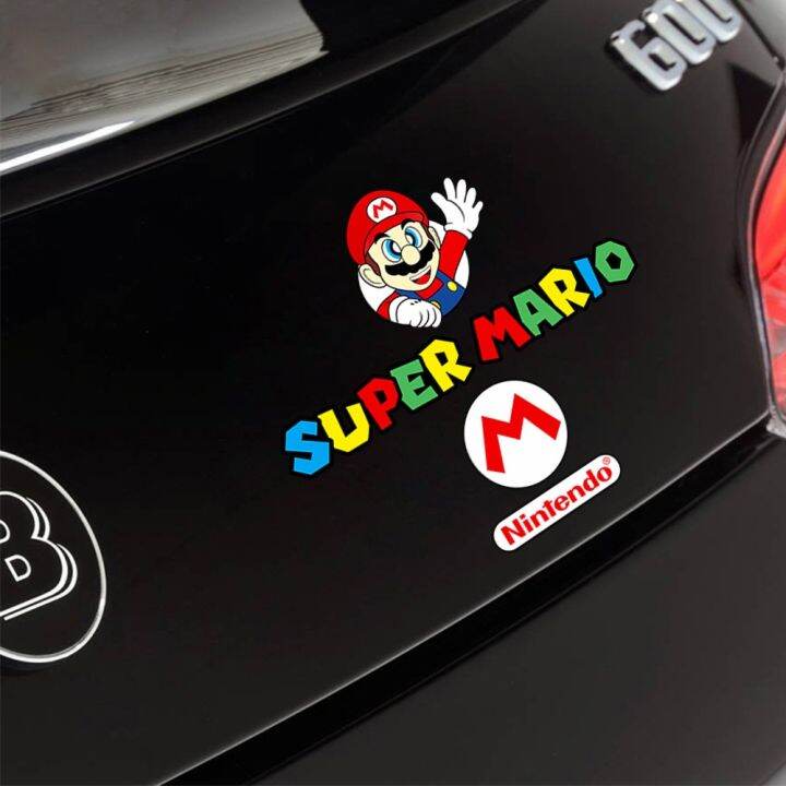 Super Mario Creative Racing Reflective Universal Motorcycle Body ...