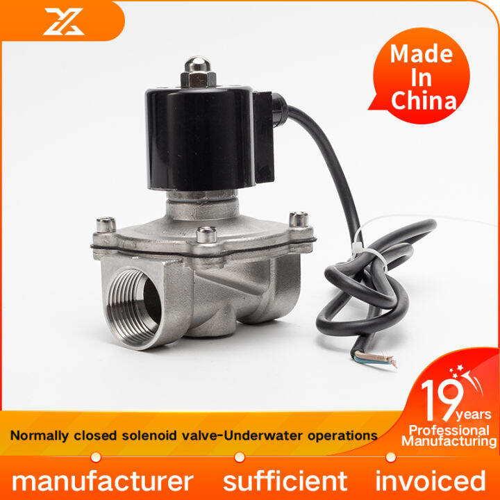 304 stainless steel normally closed solenoid valve, underwater operation pressure resistant 10P ...