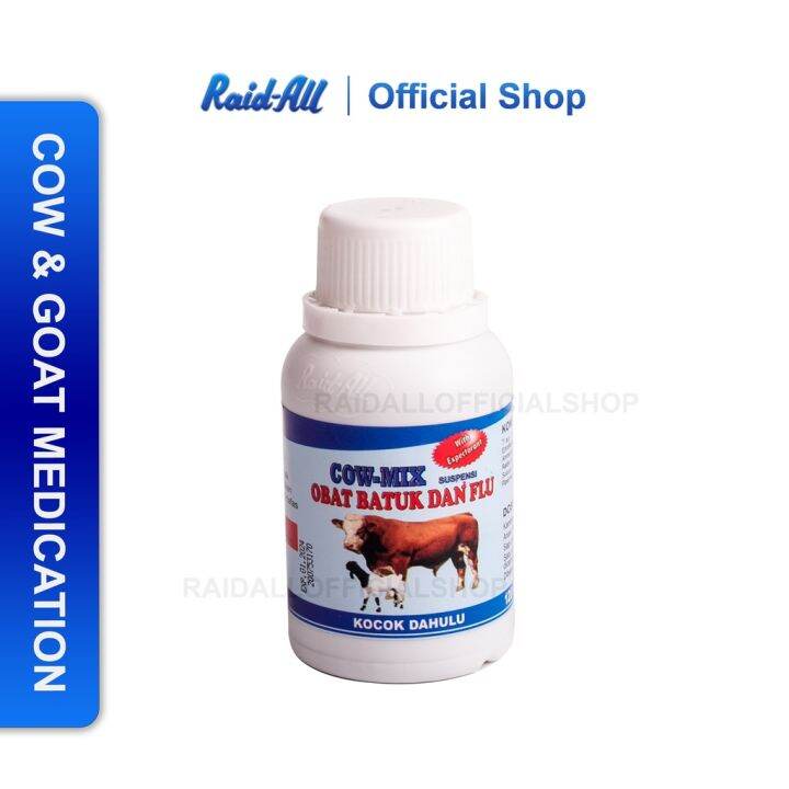 RAID ALL - Cow Mix Obat Flu Batuk Sapi dan Kambing 120 ml | Lazada ...