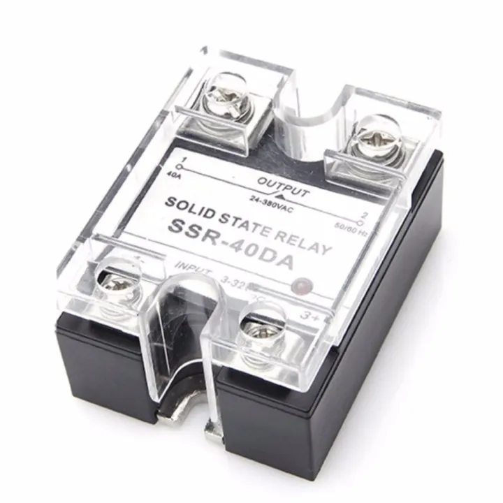 Solid State Relay SSR / Power Relay DC-AC Input 3~32VDC Max Load 40A ...