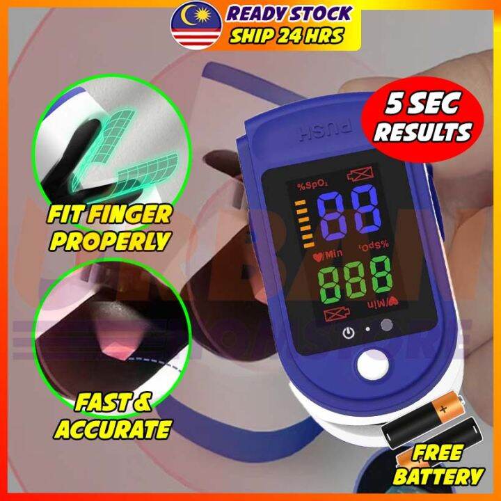 Finger oximeter Cek oksigen jari One touch medical fingertip blood ...