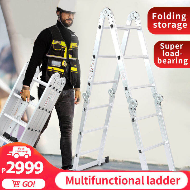 Herringbone ladder Multifunctional herringbone ladder Folding man ...