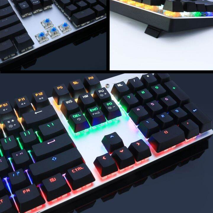 METOO ZERO Gaming Mechanical Keyboard BlueBlackRed Switch Anti-ghosting ...