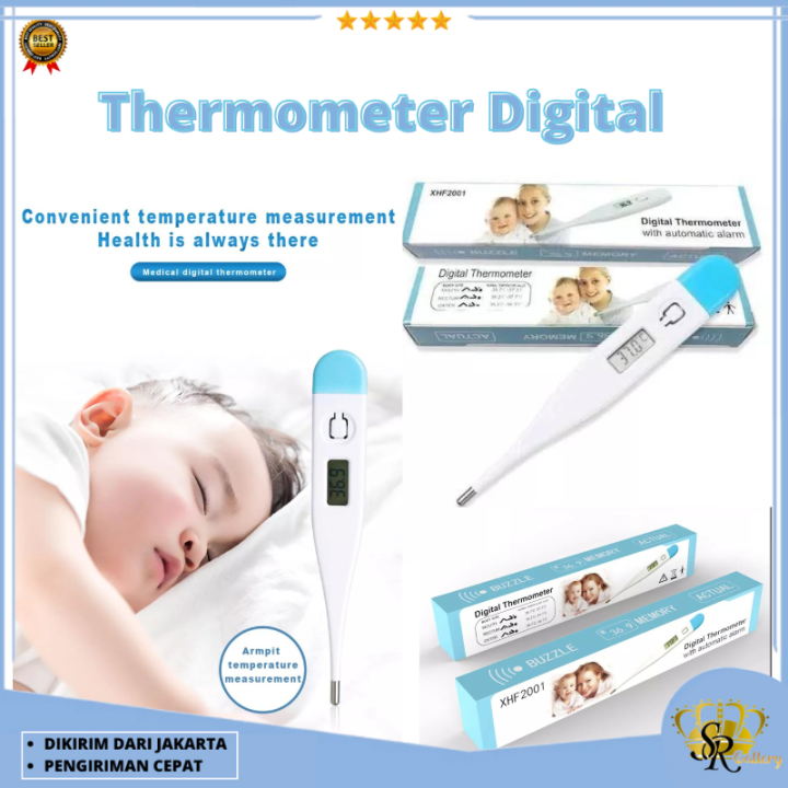 Thermometer Digital Pengukur Suhu Tubuh Termometer Pengecek Suhu Badan ...
