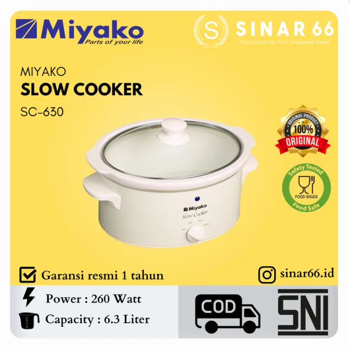 MIYAKO SLOW COOKER SC-630 PENANAK SECARA PERLAHAN 5L | Lazada Indonesia