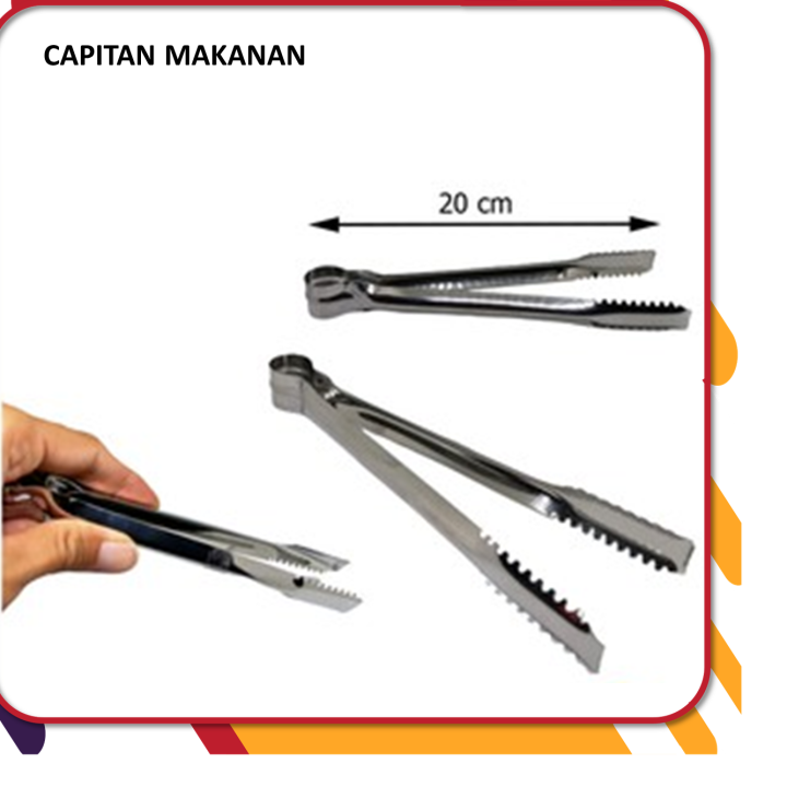 Capitan Gorengan BBQ Kue Roti Stainless Steel Model Buaya 20cm / Capit ...