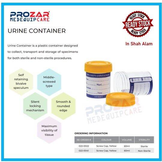 Urine Container Urine Collector Sample Yellow 60ml Sterile/Non-Sterile ...