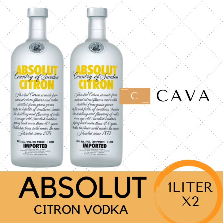 Absolut Citron Vodka 1 LITER - 2 Pack Bundle | Lazada PH