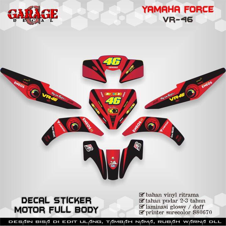 Decal Force full body Sticker force full body dekal stiker variasi ...