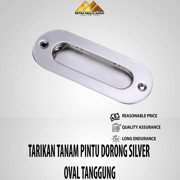 TARIKAN TANAM PINTU DORONG SILVER OVAL TANGGUNG | Lazada Indonesia
