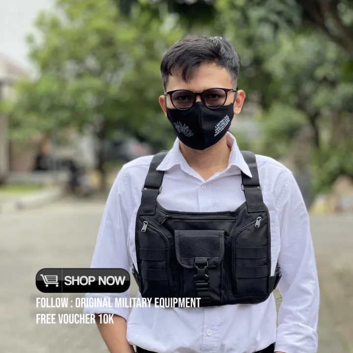 TAS DADA COWOK KEREN NEISDA THREE POCKET V2 / CHEST BAG | Lazada Indonesia