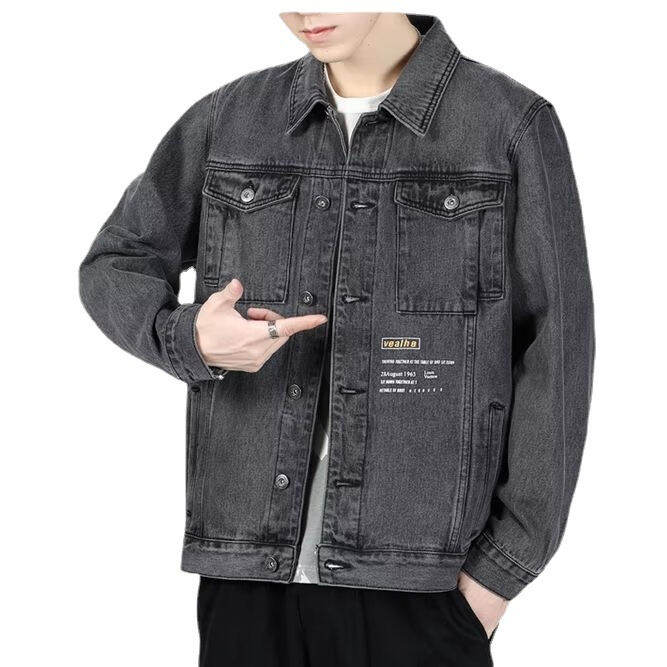 VK เสื้อเเจ็คเก็ตยีนส์ผู้ชายผ้ายีนส์นิ่ม มีกระเป๋าด้านใน รุ่น M6280 ...