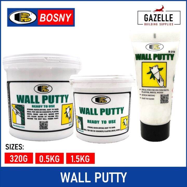 Bosny Wall Putty 320g / 0.5kg 1.5kg B219 | Lazada PH