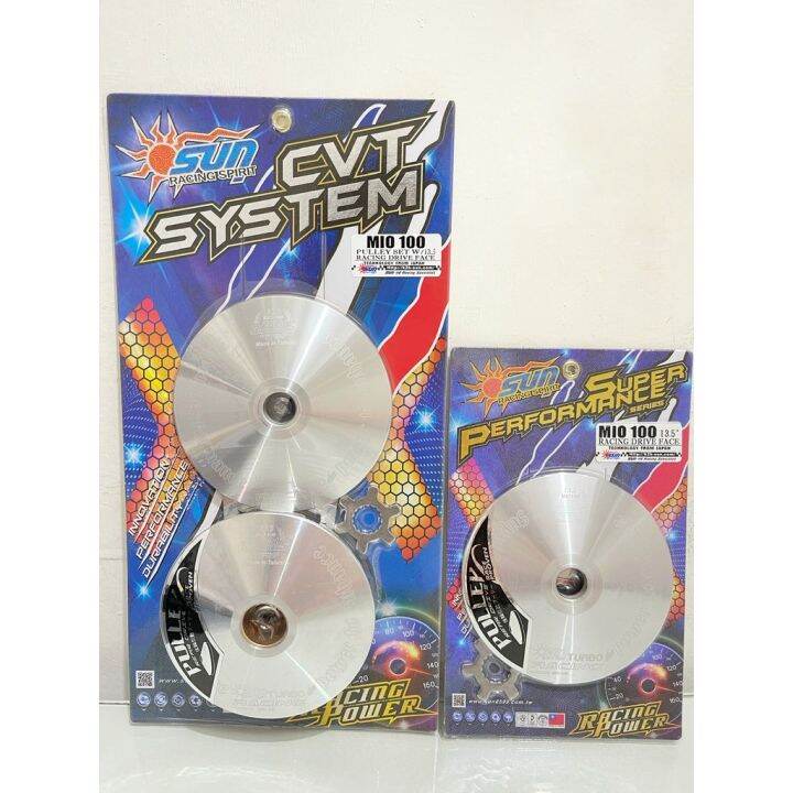 Sun Racing Pulley Set and Driveface with backplate mio sporty beat fi ...