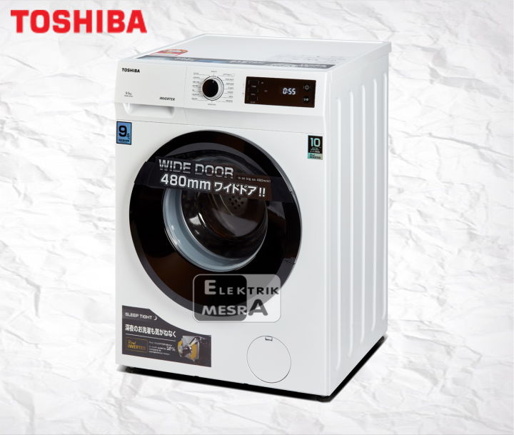TOSHIBA 9.5KG Front Load Washer TW-BK105S2M INVERTER Full Auto Washing Machine TWBK105S2M | Lazada