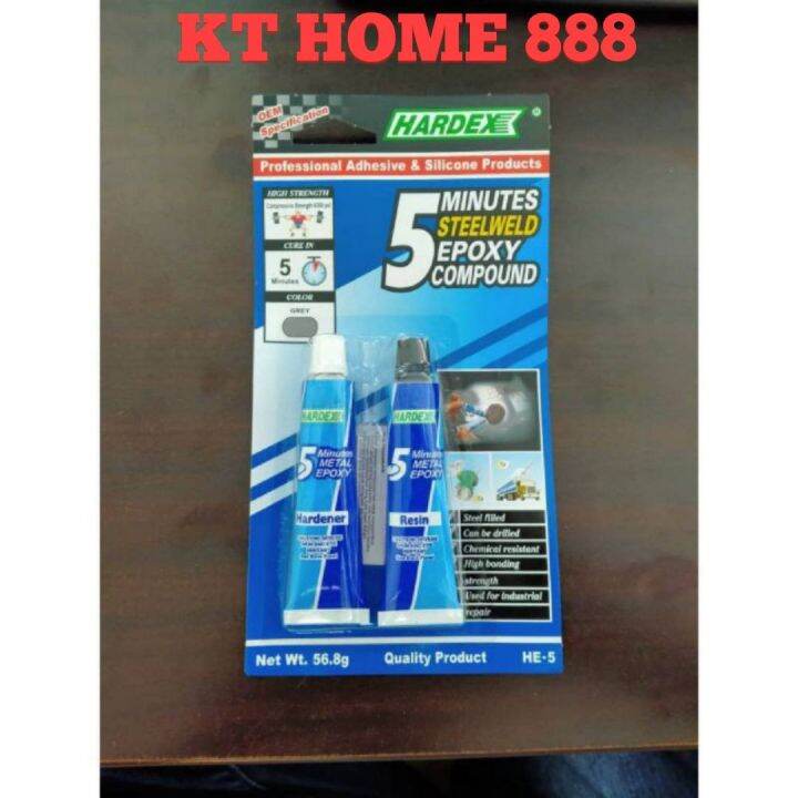 100%ORIGINAL Hardex HE-5 56.8g 5min Steelweld Epoxy Compound-Grey ...