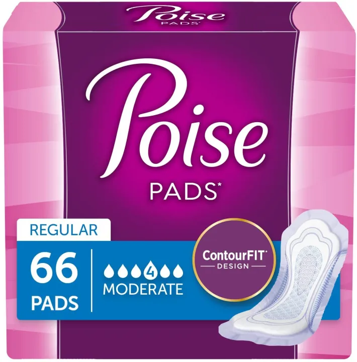 Poise Incontinence Pads, Moderate Absorbency, Regular, 66 Count | Lazada PH