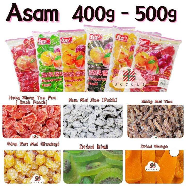 400g-500g Pelbagai Asam Jenis / Buah Plum Kering / Asam Manis / Asam ...