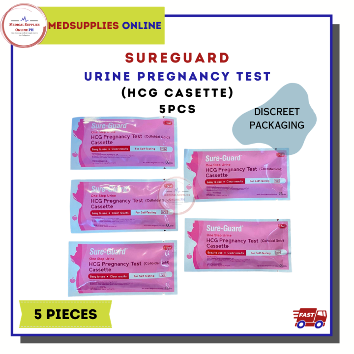 5PCS Sure-Guard Pregnancy Urine PT Kit Original HCG Cassette Discreet Packaging | Lazada PH