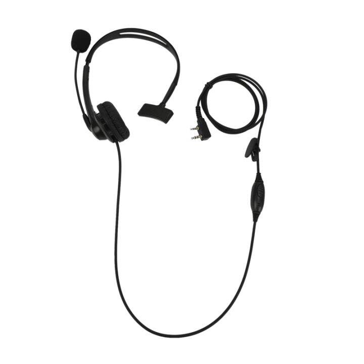 2 Pin Headset PTT MIC Earpiece Cancelling Overhead Headphone for BF-6 ...