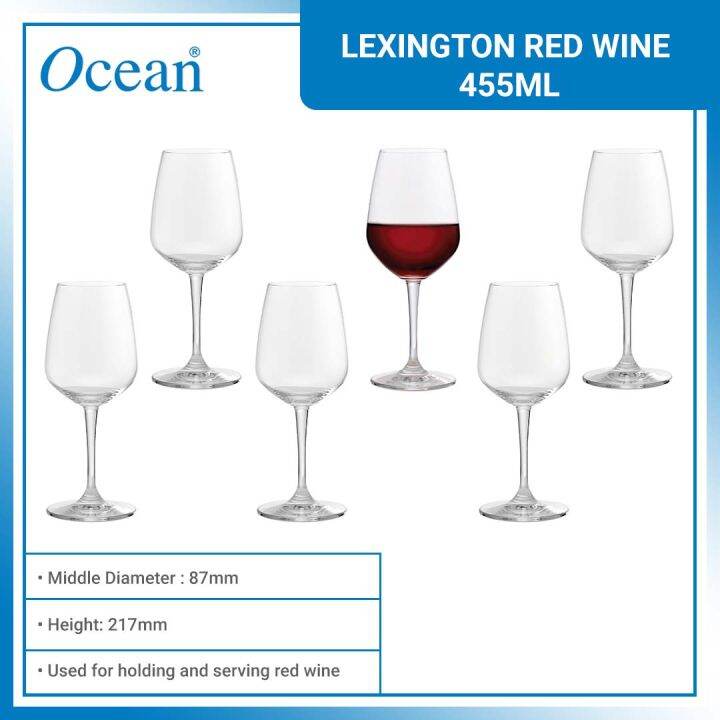 Ocean Glassware Lexington Red Wine Glass 455ml / 16oz Set of 6 | Lazada PH