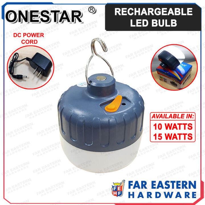 ONESTAR Rechargeable LED Bulb / Emergency Light 10W | 15W | Lazada PH