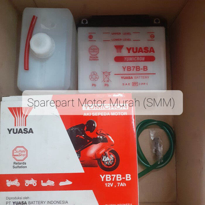Aki Supra YB5LB Yuasa Tipe Basah | Lazada Indonesia