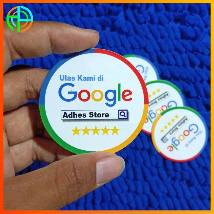 (isi 10) Sticker Ulas Kami di Google Costum Nama Toko Sticker untuk ...