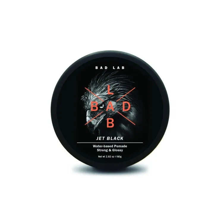Bad Lab Jet Black Water-Based Pomade Strong & Glossy (40g) | Lazada PH