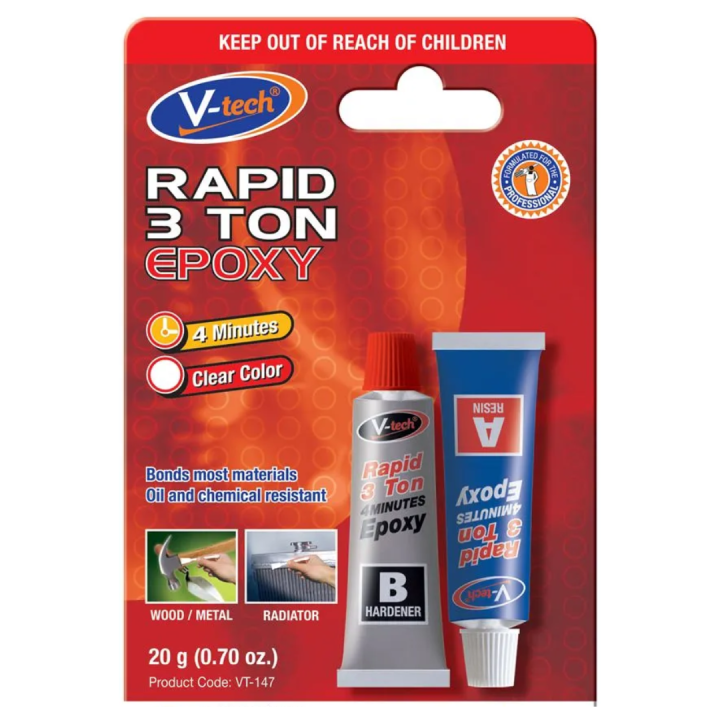 V-Tech Vt147 Rapid 3Ton 4-min Epoxy 20Gm Clear | Lazada PH